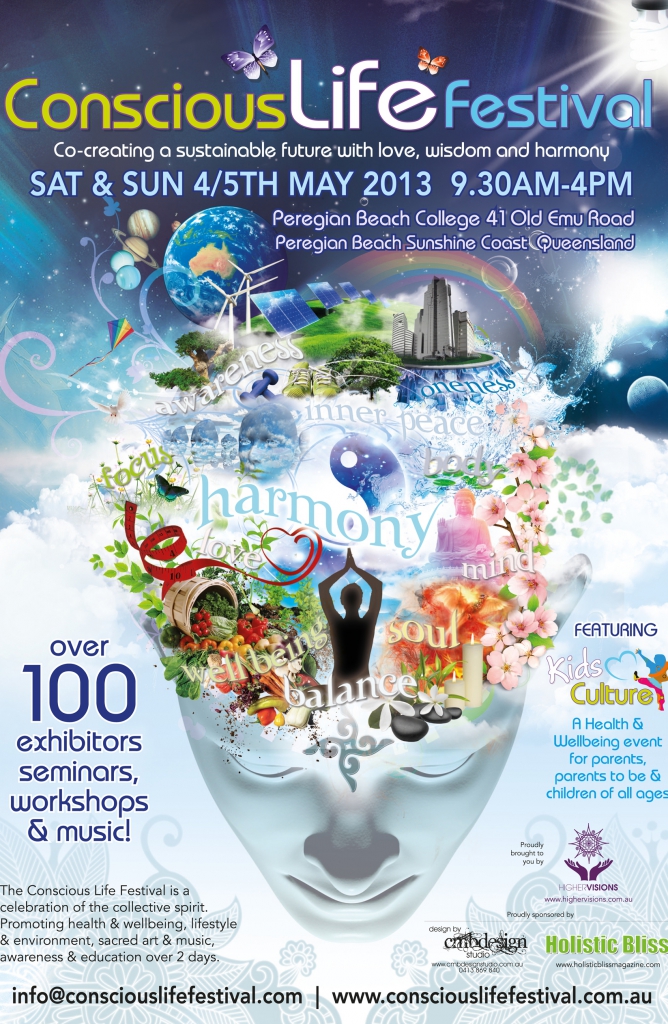 Custom Printed Image Roller Blinds - Poster - Conscious Life Festival